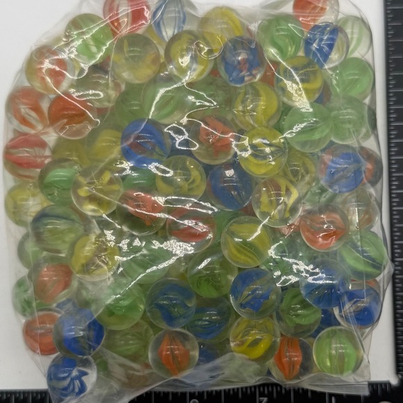 Toys | Clear Swirl Glass Marbles Assorted Colors Game Toy Crafting ...